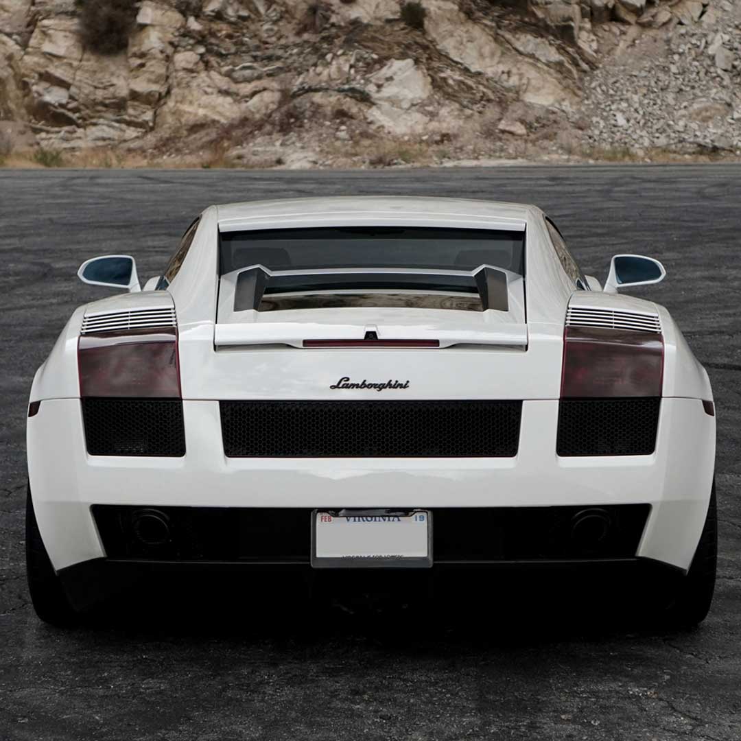 White Lamborghini Gallardo Rear