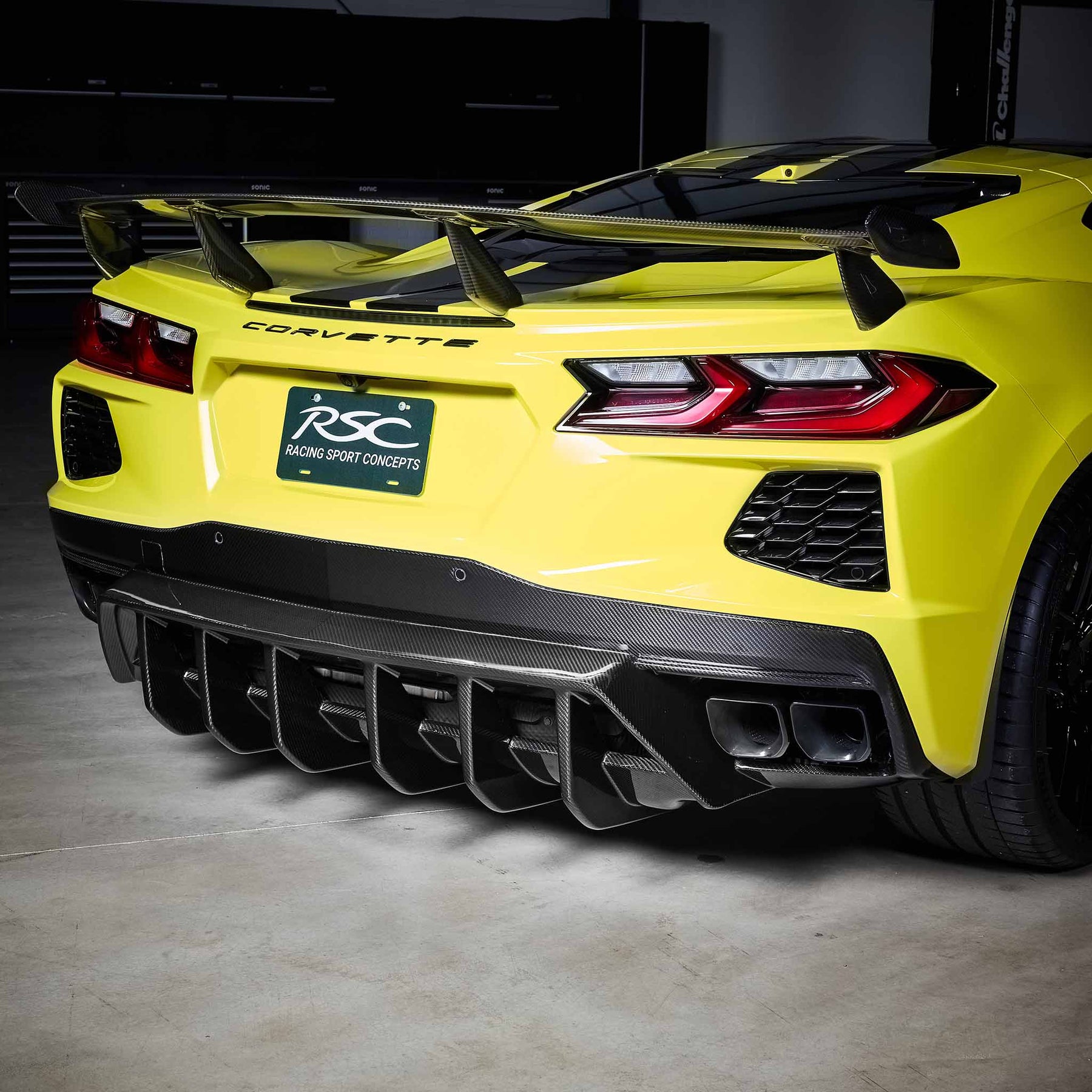 ST 2pc Diffuser | Carbon Fiber | for C8 Corvette Stingray by RSC ...