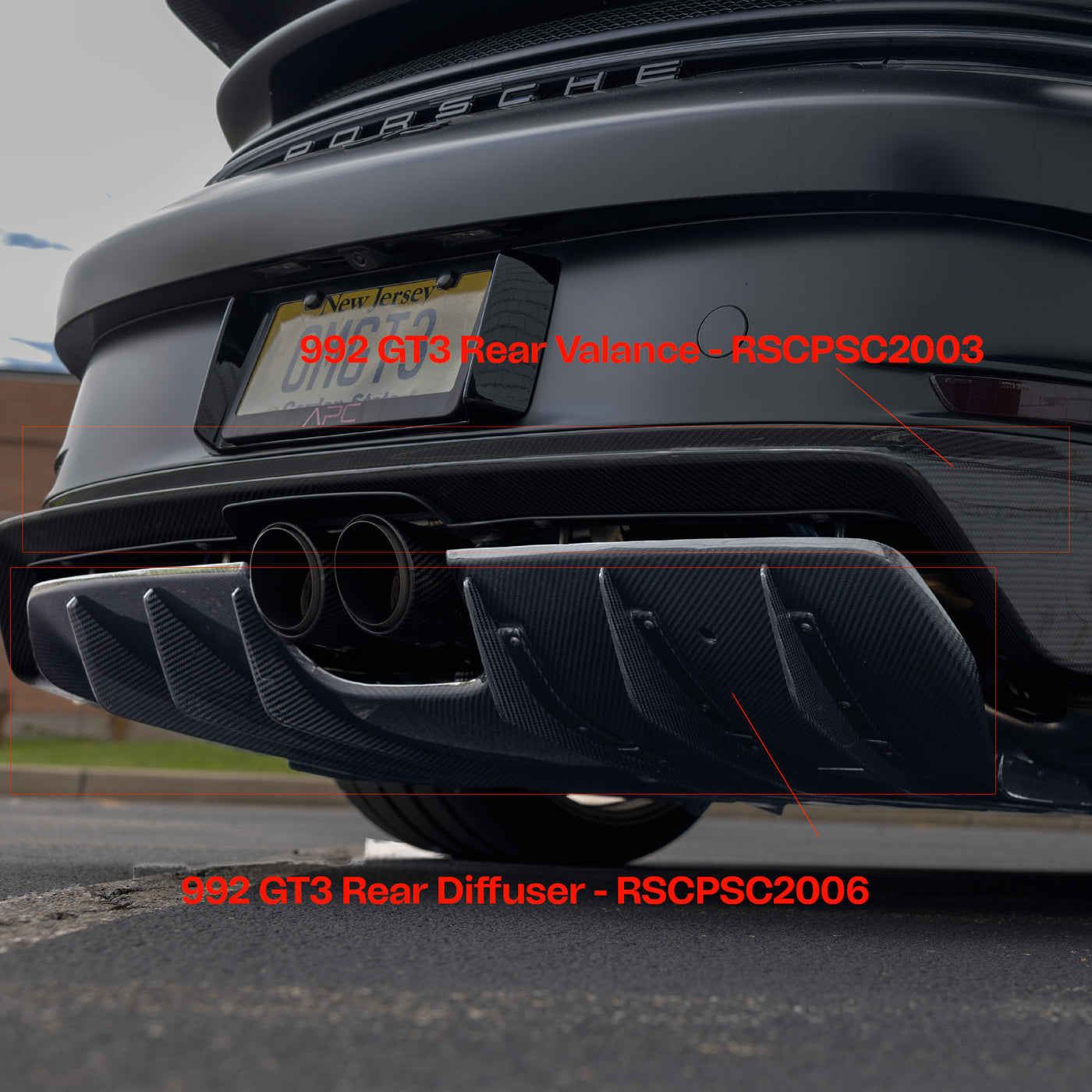 RSC GT3 Rear Diffuser | Carbon Fiber | Fits Porsche 992 GT3 – Racing ...